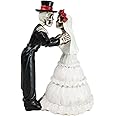 Amazon.com: Ebros Love Never Dies Wedding Kiss Bride and Groom Skeleton Couple Figurine 5.75 ...