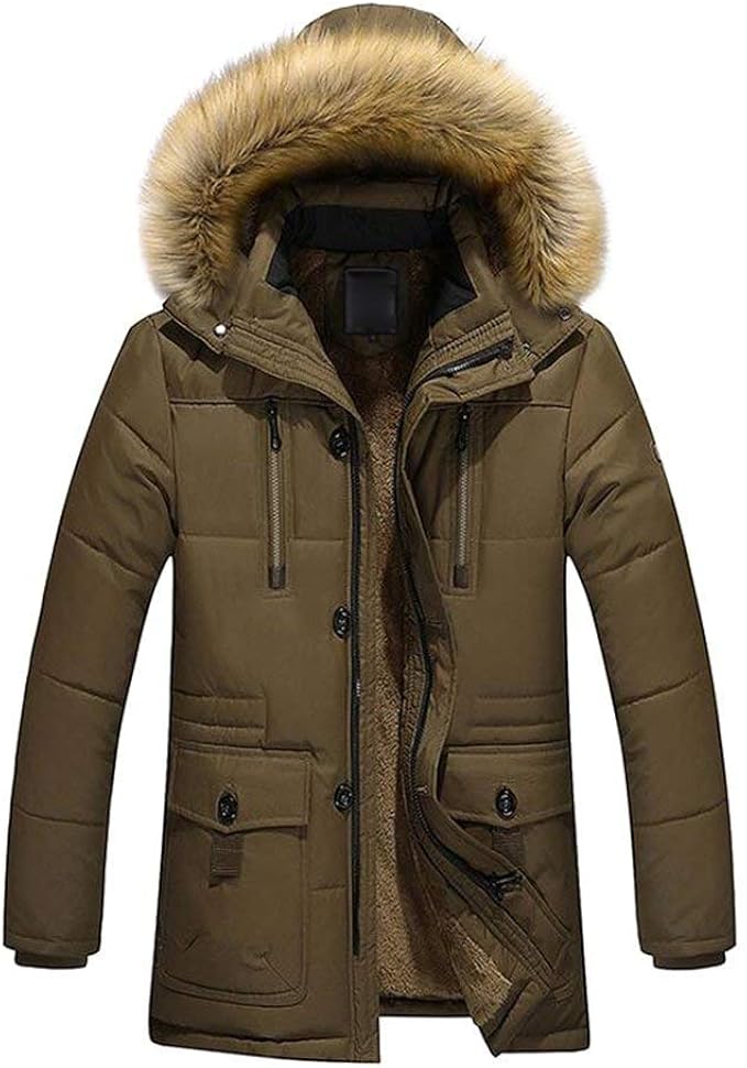 Giacca Invernale Da Uomo Cappotto Invernale Cappuccio Con Cappotto ...