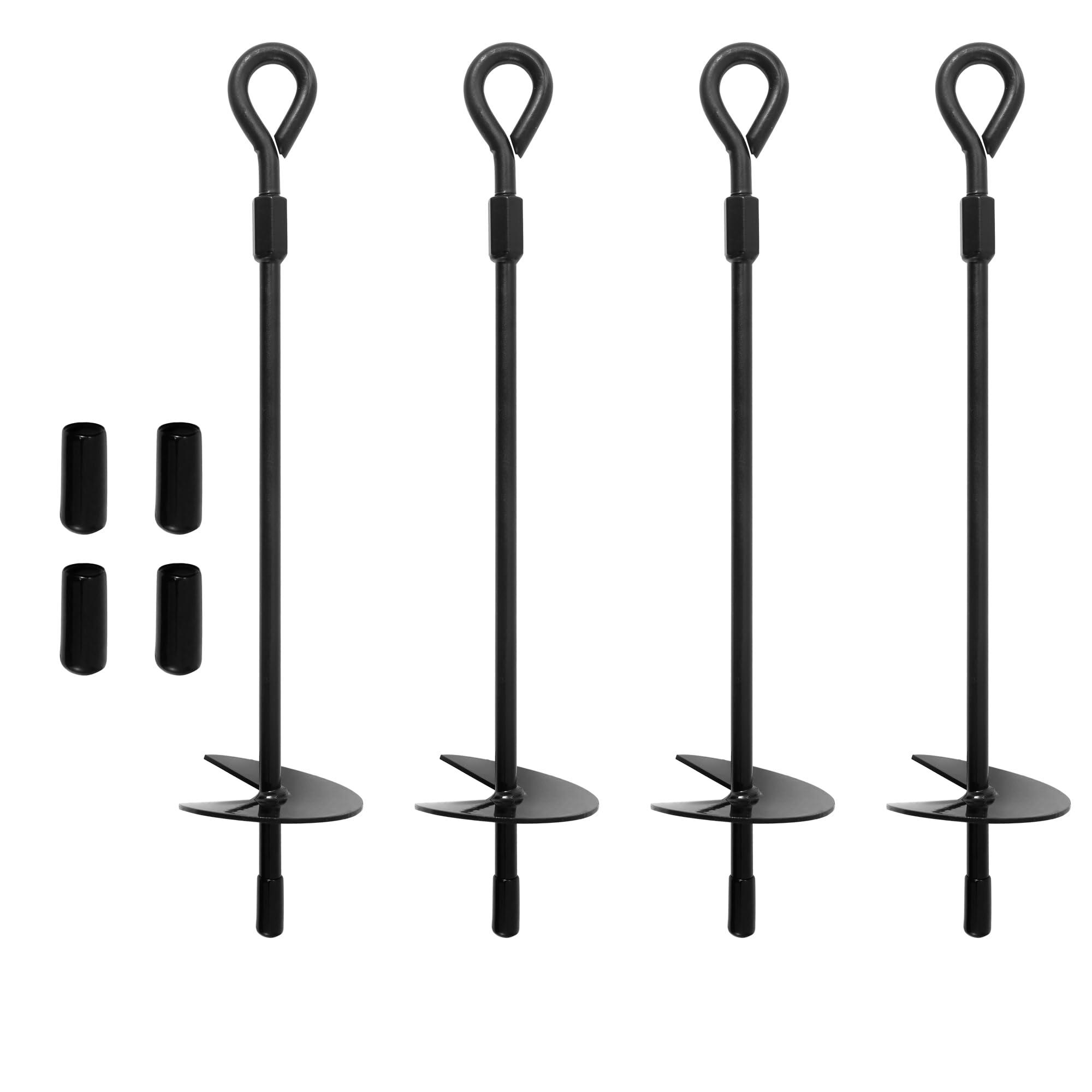Lswyimao 4 Pcs 15'' Ground Anchors Easy to Ground Anchors Screw in with ...