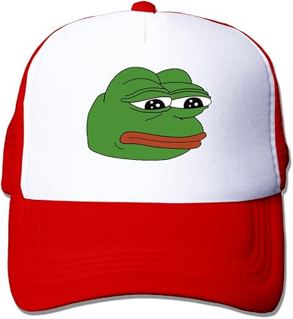 WALAKIEOD Popular Cartoon Pepe The Frog Head Trend Mesh Snapbacks ...