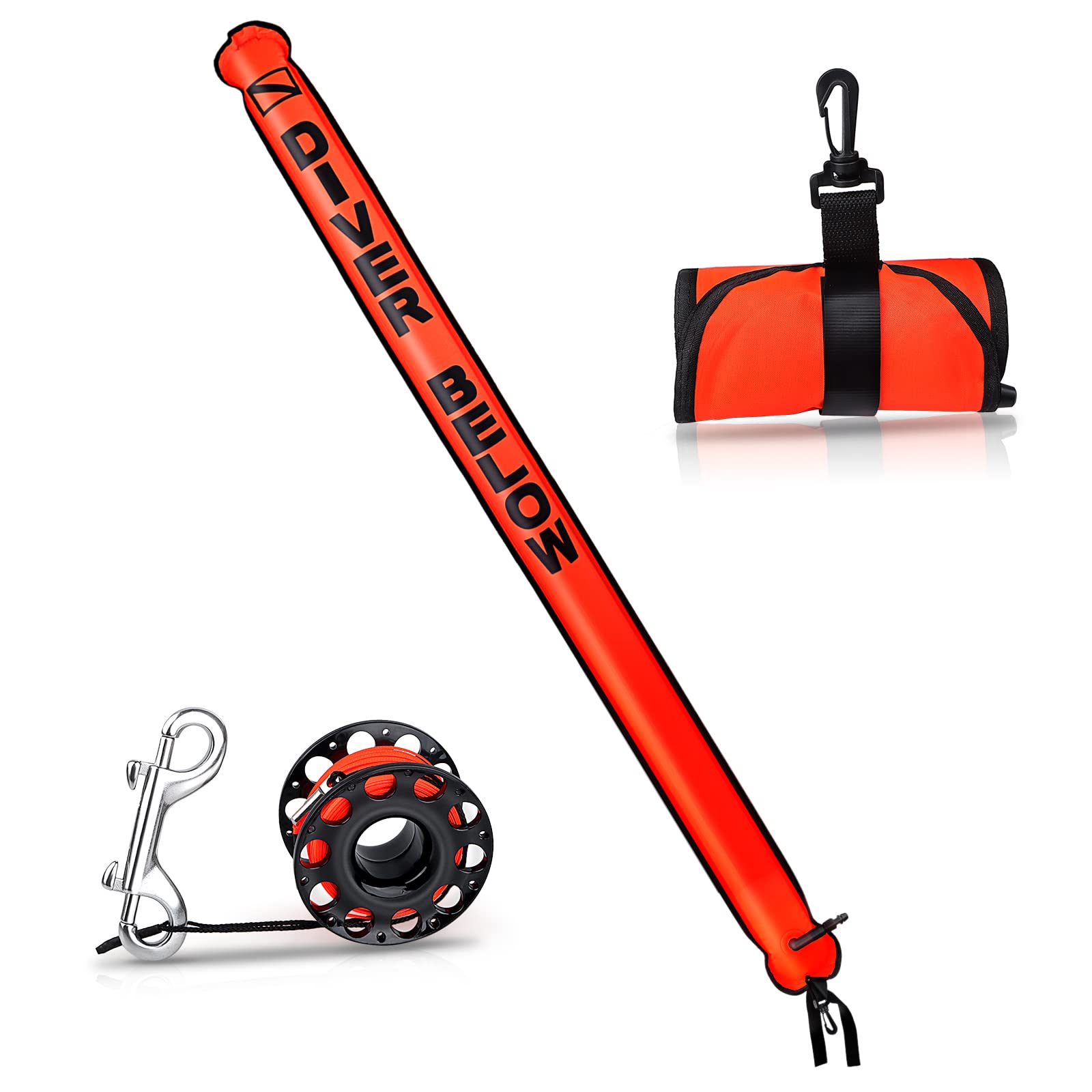 Mua Surface Marker Buoy Set, 6ft Hi-Visibility Inflatable Closed Bottom ...