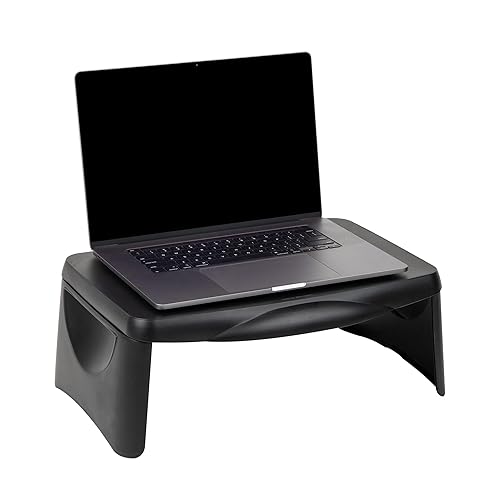 Mind Reader Lap Desk/Laptop Stand, Bed Tray, Folding Legs, Portable, Dorm, Plastic, 18.75" L x ...
