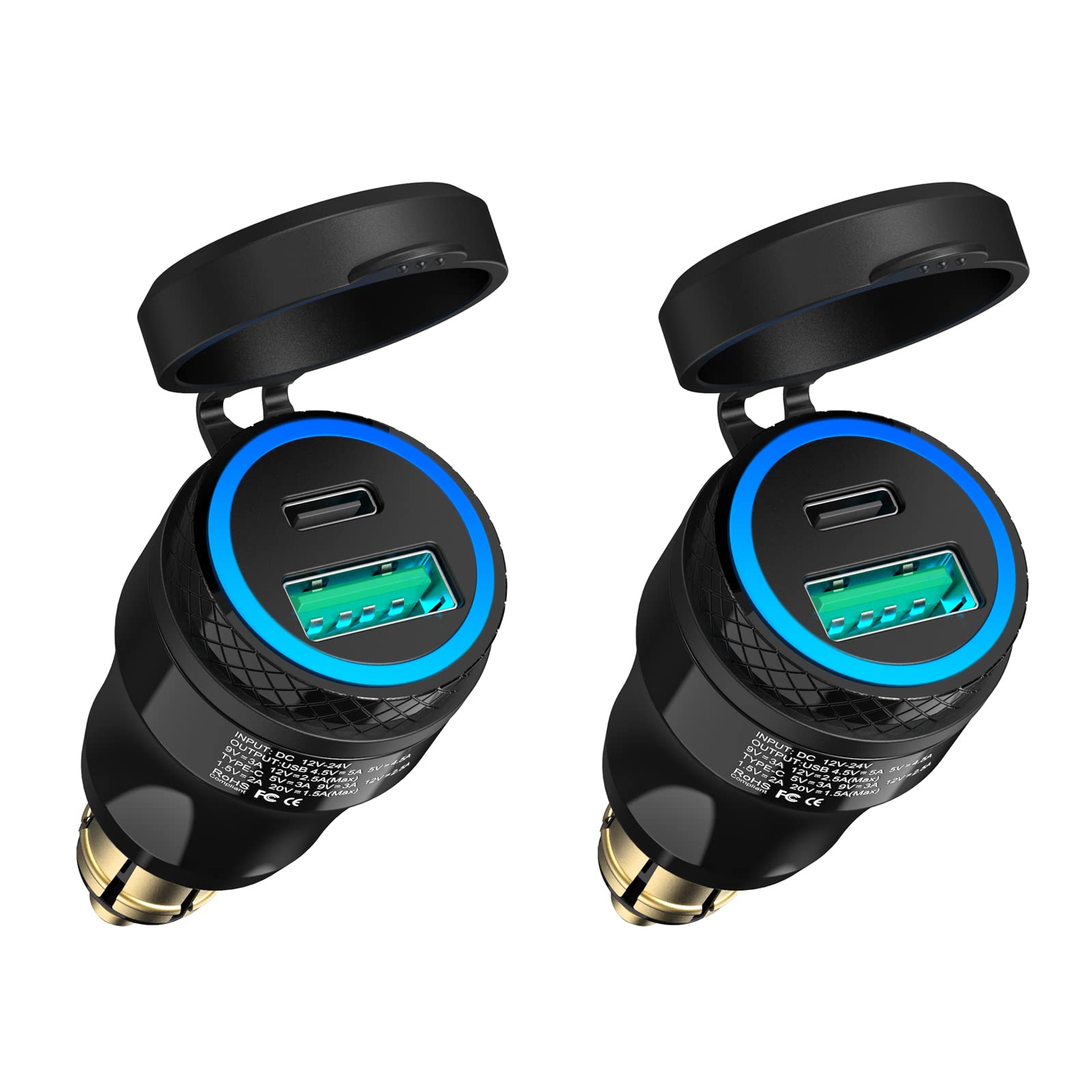 Mua [2 Pack] Din Hella to USB - Qidoe Mini Waterproof Aluminum Din Plug ...