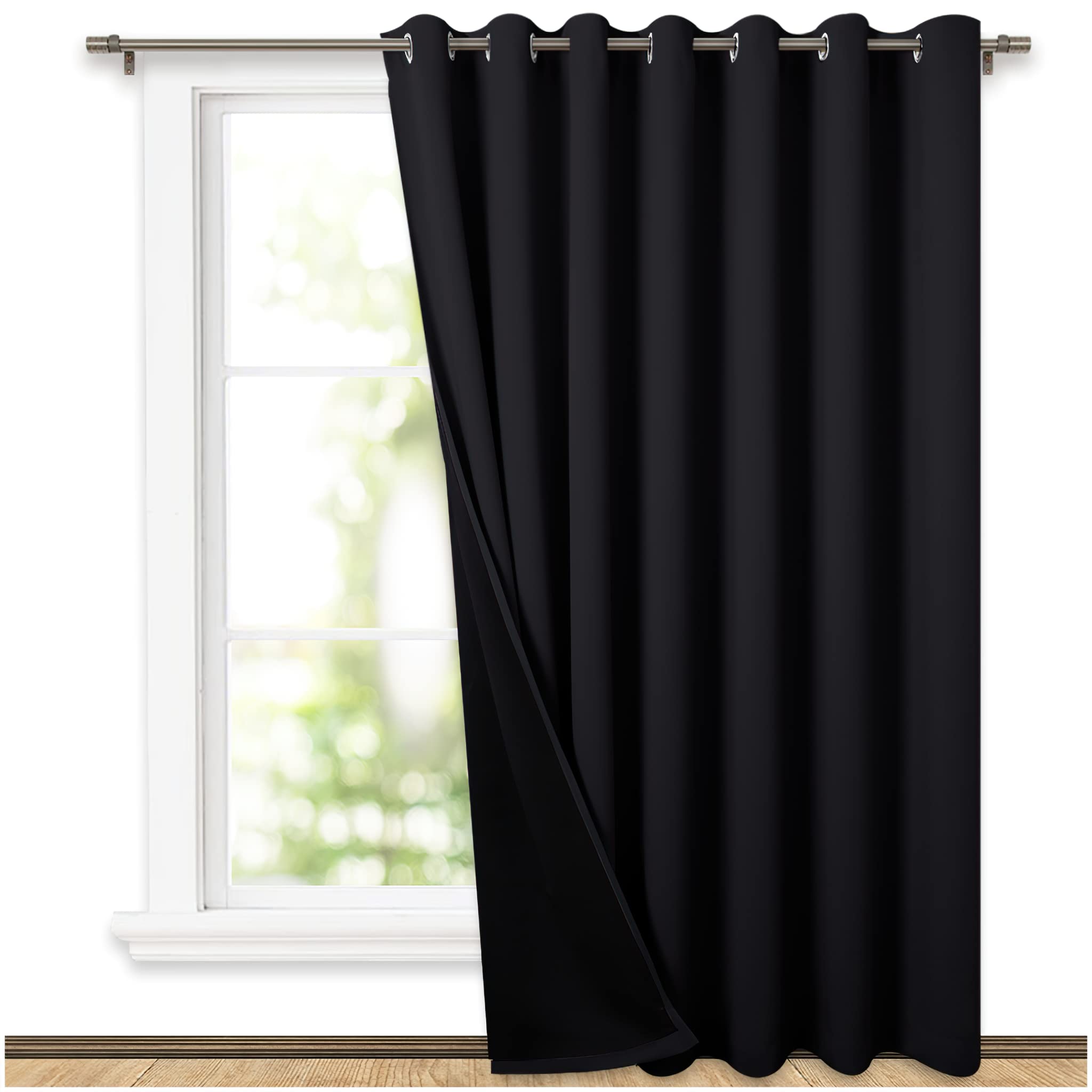 NICETOWN Extra Wide Patio Door Curtain, Super Heavy-Duty Thermal ...