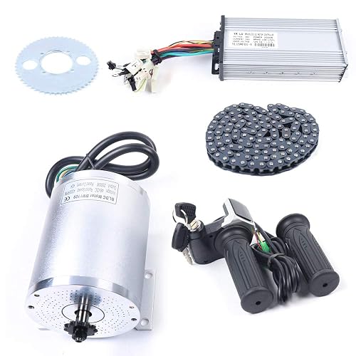 Electric Brushless DC Motor Complete Kit, 48V 2000W 4300RPM High Speed ...