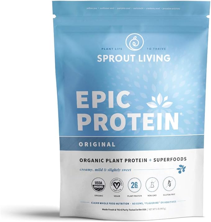 Sprout Living Epic Protein Powder Original 1 lb: Amazon.ca: Health ...