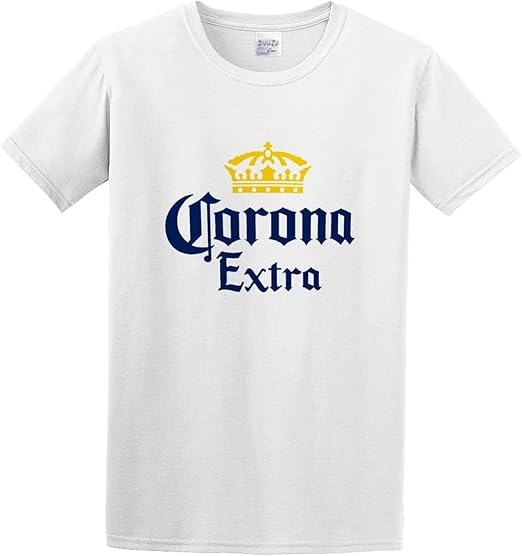 Corona Extra Cotton Round Neck Shirt for Men Size：XXL, Color：White ...