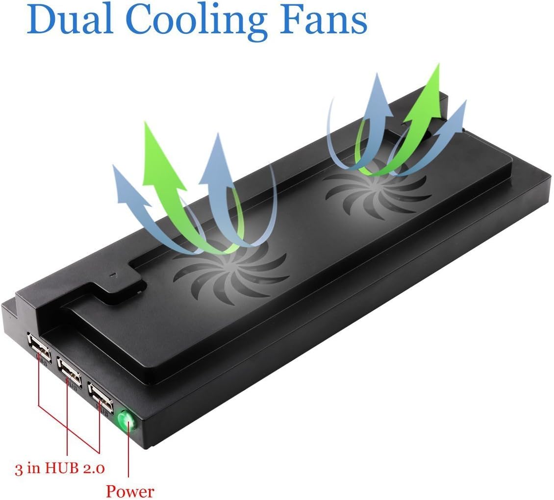Xbox One S Vertical Stand with Cooling Fan, LeSB: Amazon.co.uk: Electronics