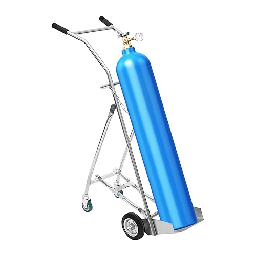 TFCFL Large Oxygen Tank Cart Dolly with Retractable Wheels, Portable ...