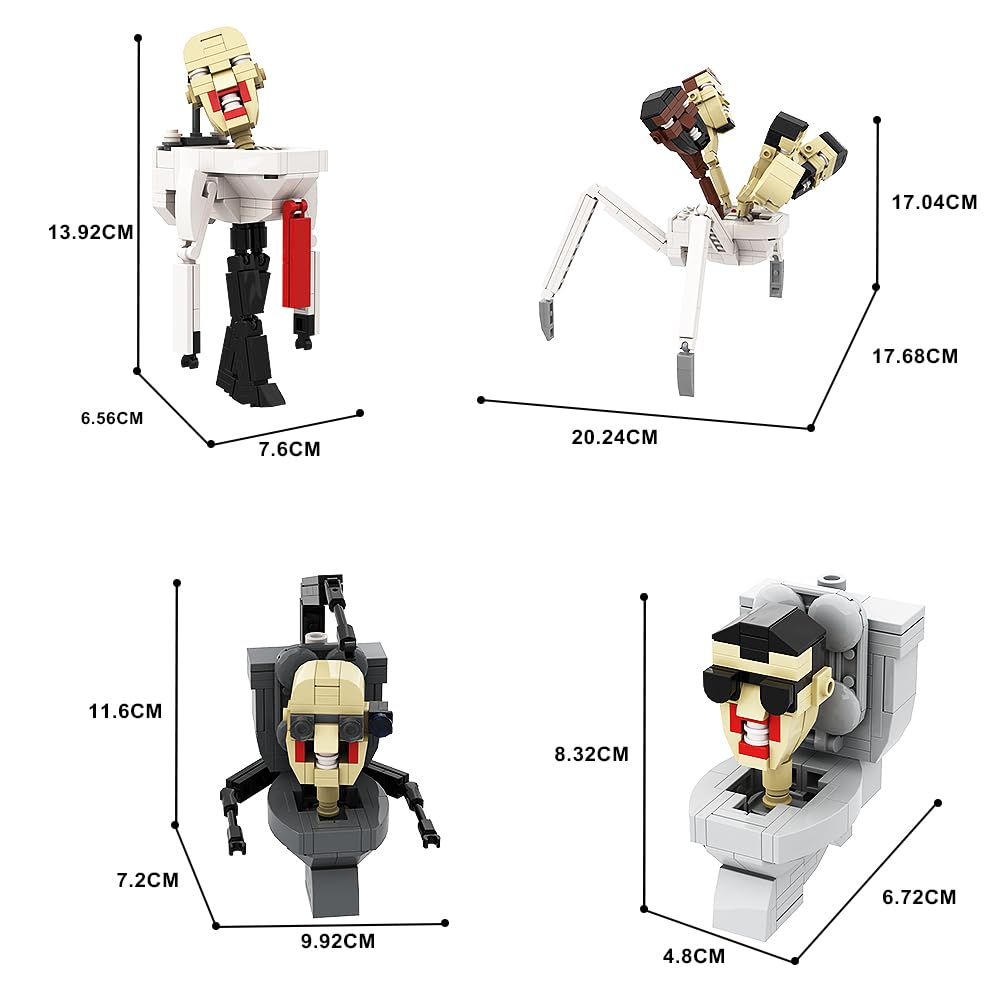 Mua ICEBRICKS Skibidi Toilet Man Team Action Figures Building Block Kit ...