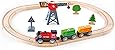 Amazon.com: Hape Cargo Delivery Loop Train and Railway Toy Set: Toys & Games