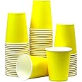Amazon.com: Yuxitia Disposable Paper Cups,60pcs Yellow Paper Cups For ...