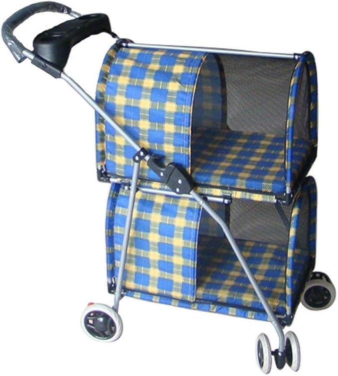 SEESU. Cochecito de doble capa para mascotas, gatos, perros, carritos ...