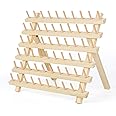 Amazon.com: HAITRAL 60-Spool Thread Rack, Wooden Thread Holder Sewing ...