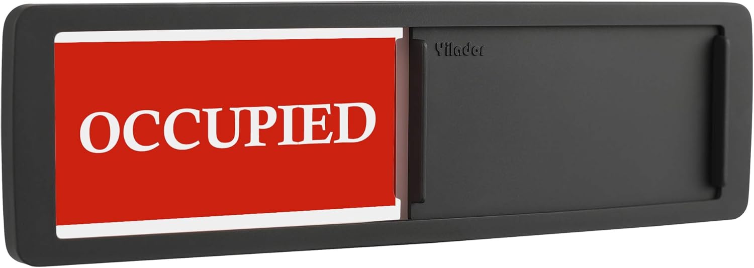 Occupied Vacant Door Sign, Premium Privacy Sign for Bathroom Restroom ...
