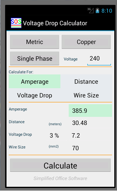 Voltage Drop Calculator : Amazon.ca: Apps for Android