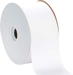 Amazon.com: Berwick Offray 3" Grosgrain Ribbon, White, 50 Yards ...