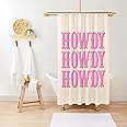 Amazon.com: De-Mediocre Pink Howdy Shower Curtain Preppy Pink Beige ...