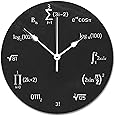 Amazon.com: ArogGeld Math Equations and Notations Wall Clock Silent Round Wooden Wall Clock ...