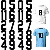 Amazon.com: 22 Sheets 8 Inch Iron on Numbers for Jersey Black Large ...