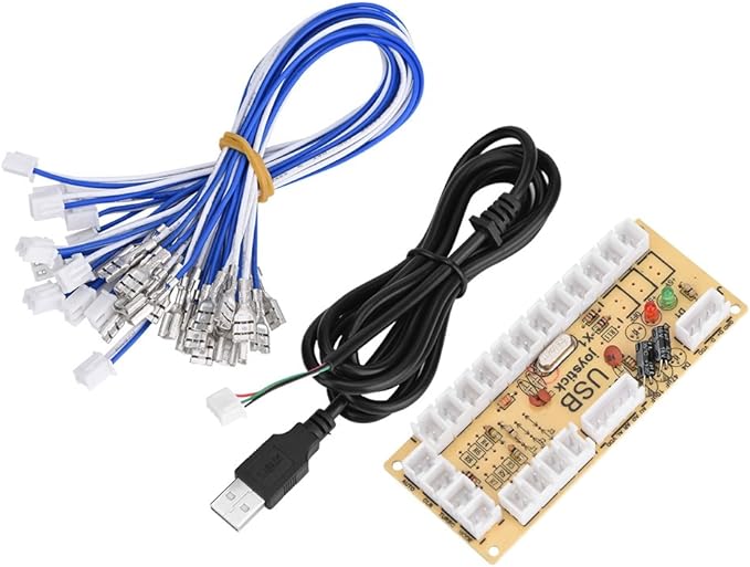Zero Delay USB Encoder Kit de codificador Arcade LED PC a Joystick para ...