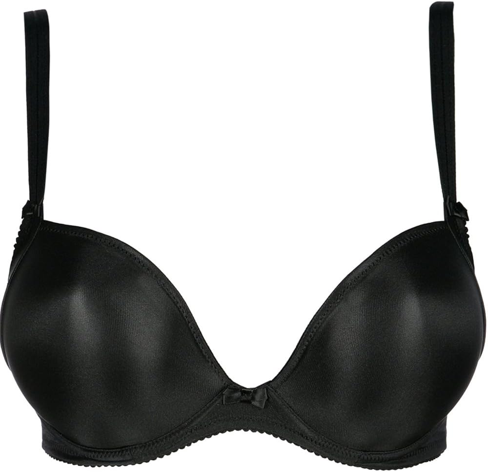 PrimaDonna Satin Plunge Line Wire Bra Black 32F at Amazon Women’s ...