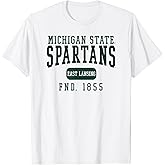 Amazon.com : Michigan State MSU Spartans Founded Date T-Shirt : Sports ...