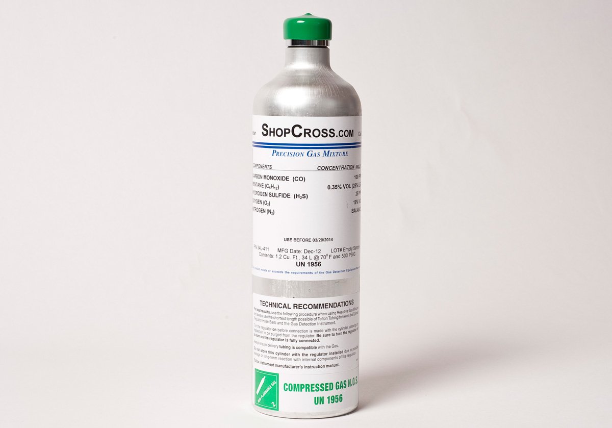 34 Liter 25 ppm H2S 50% LEL CH4 Gasco 34L-421BS-25 Precision ...