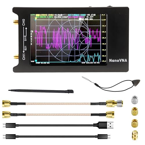NanoVNA-H4 Vector Network Analyzer Kit,JUNSHUNTONG 10KHz-1.5GHz HF VHF UHF Portable Antenna ...