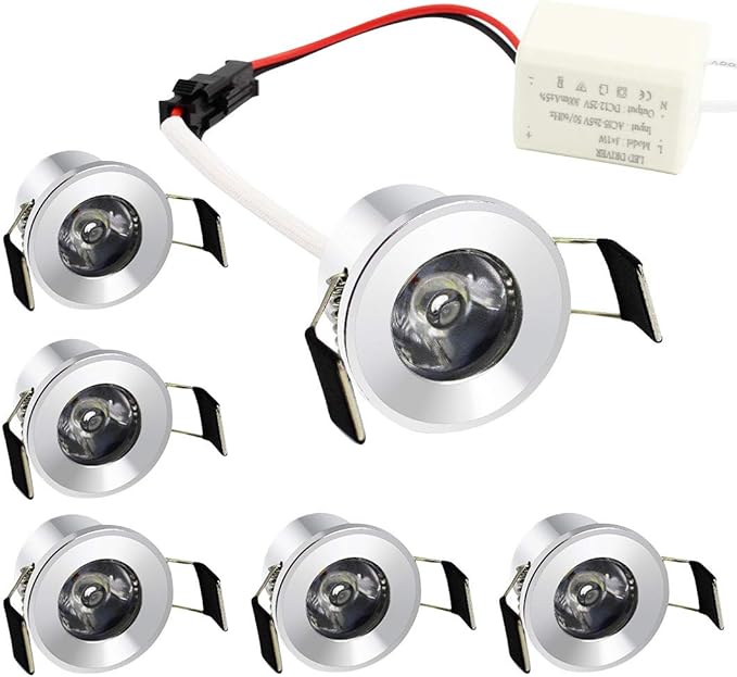 LEDIARY Under Cabinet Led Lights Mini Downlight, 1 inch Led Lights ...