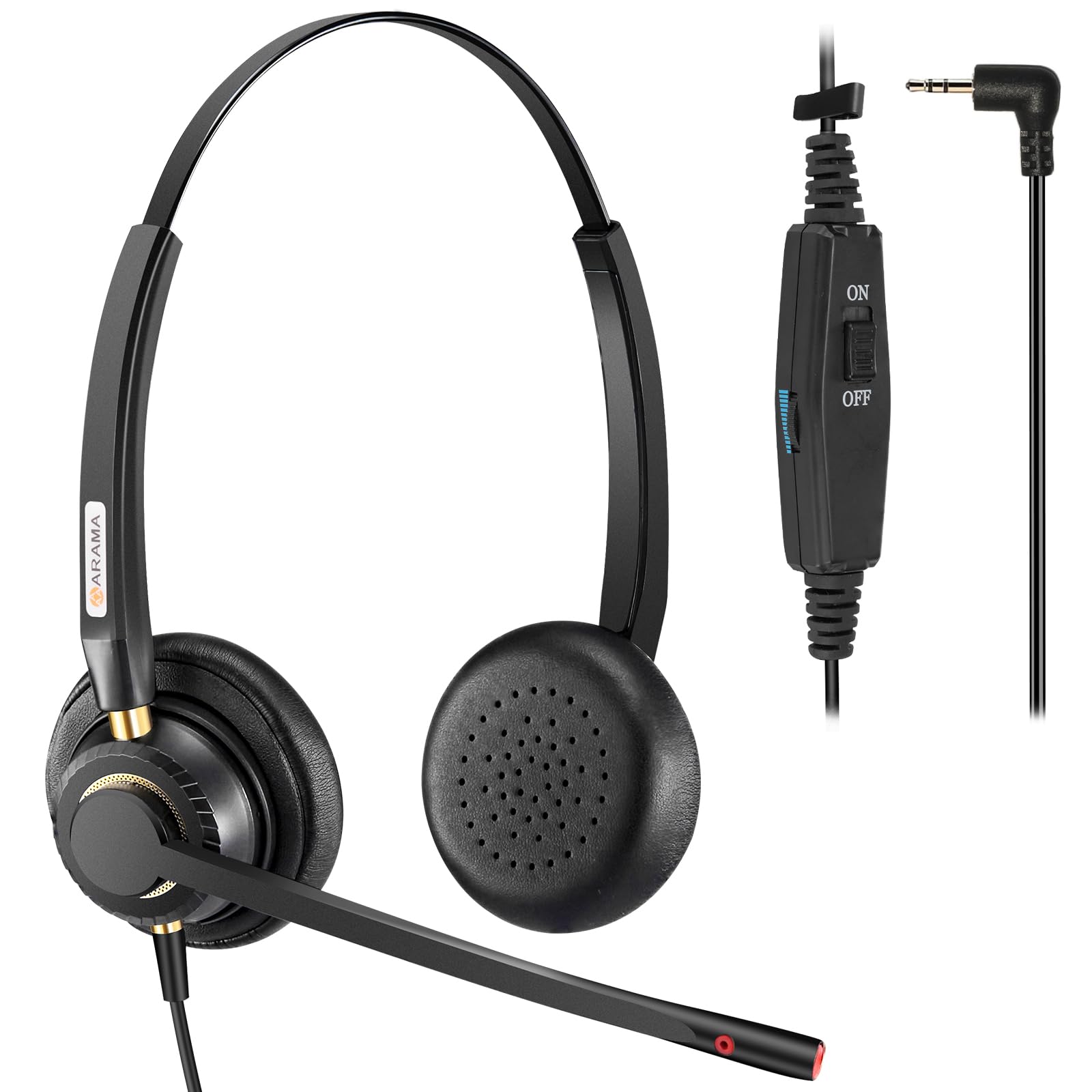 Mua Phone Headset 2.5mm with Noise Canceling Microphone & Mute Switch ...