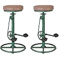 Amazon.com: Topower Vintage DIY Bar Stool Bicycle Chain Iron Pedal ...