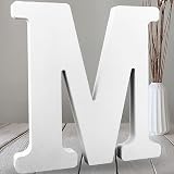Amazon.com: AOCEAN 12 Inch White Big Wood Letters Unfinished Wooden ...