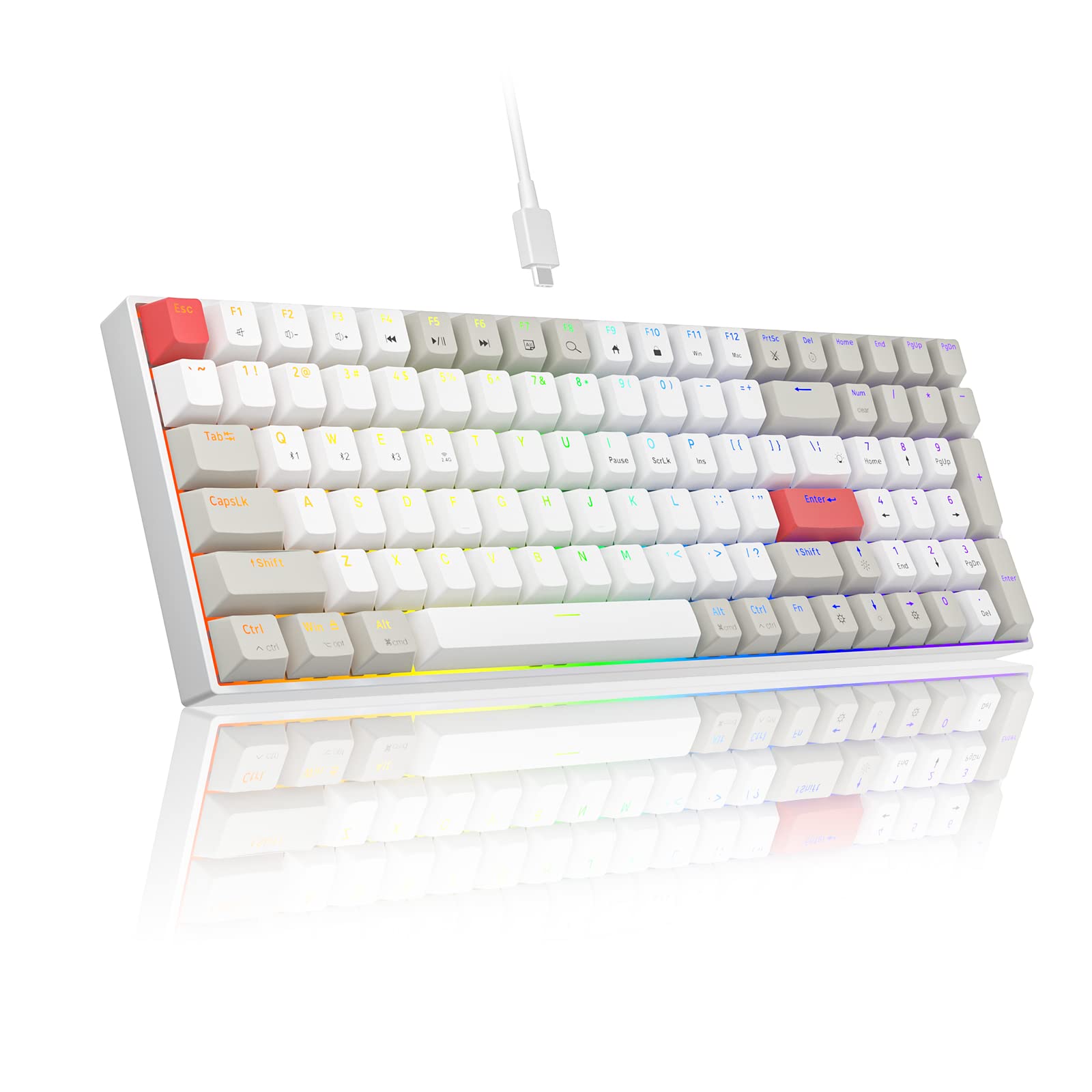 Mua NEWMEN GM1000 Wireless Mechanical Keyboard NKRO,USB-C&2.4G ...