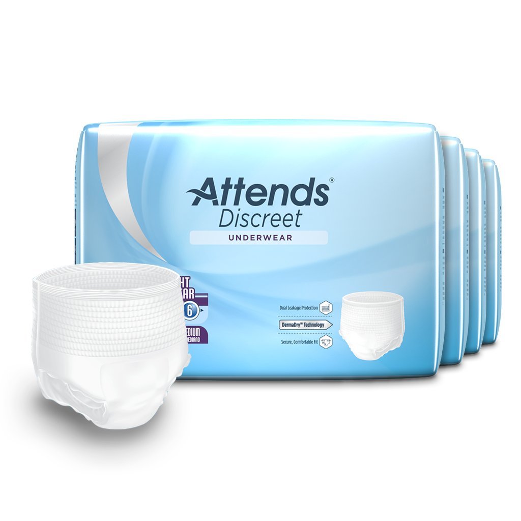 Attends Overnight Protective Underwear, Medium, 16 Count (Pack of 4) by ...