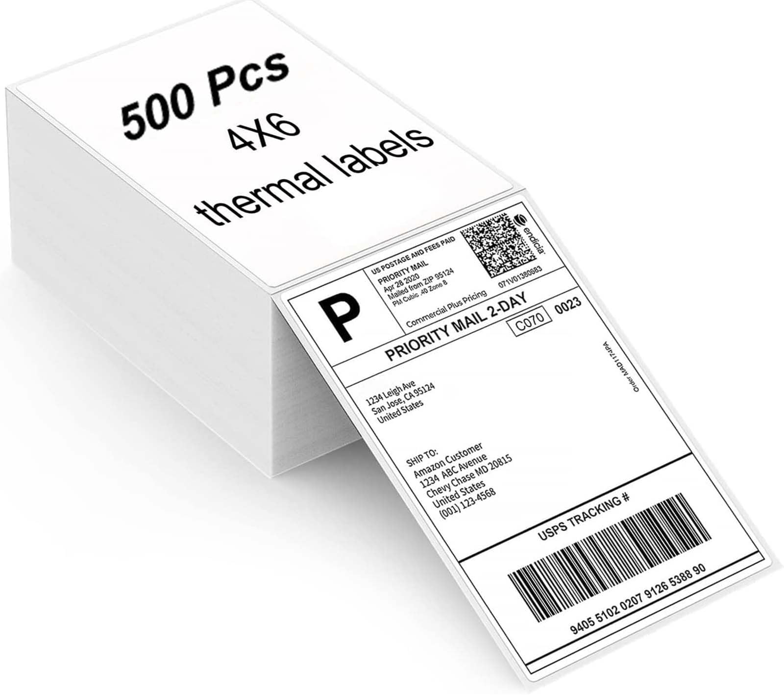 Mua Thermal Direct Labels, 4"x6" Fanfold Thermal Label Printer Paper, Thermal Shipping Label ...