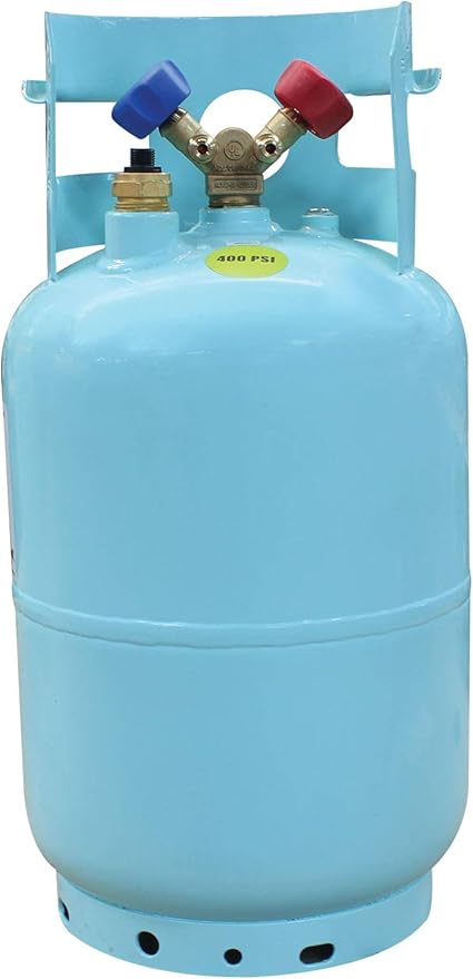 Mastercool (67010) Blue DOT R134A Recovery Refrigerant Cylinder with ...