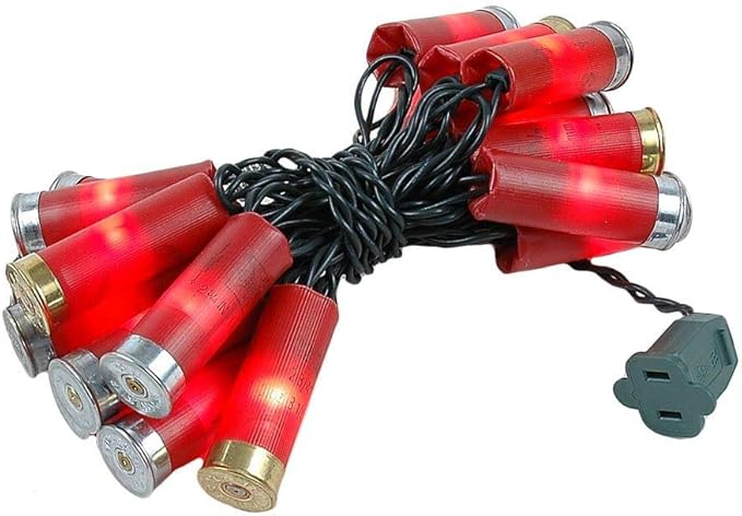 Amazon.com : Novelty Lights 20 Light Shotgun Shell Mini Light Set, Red ...