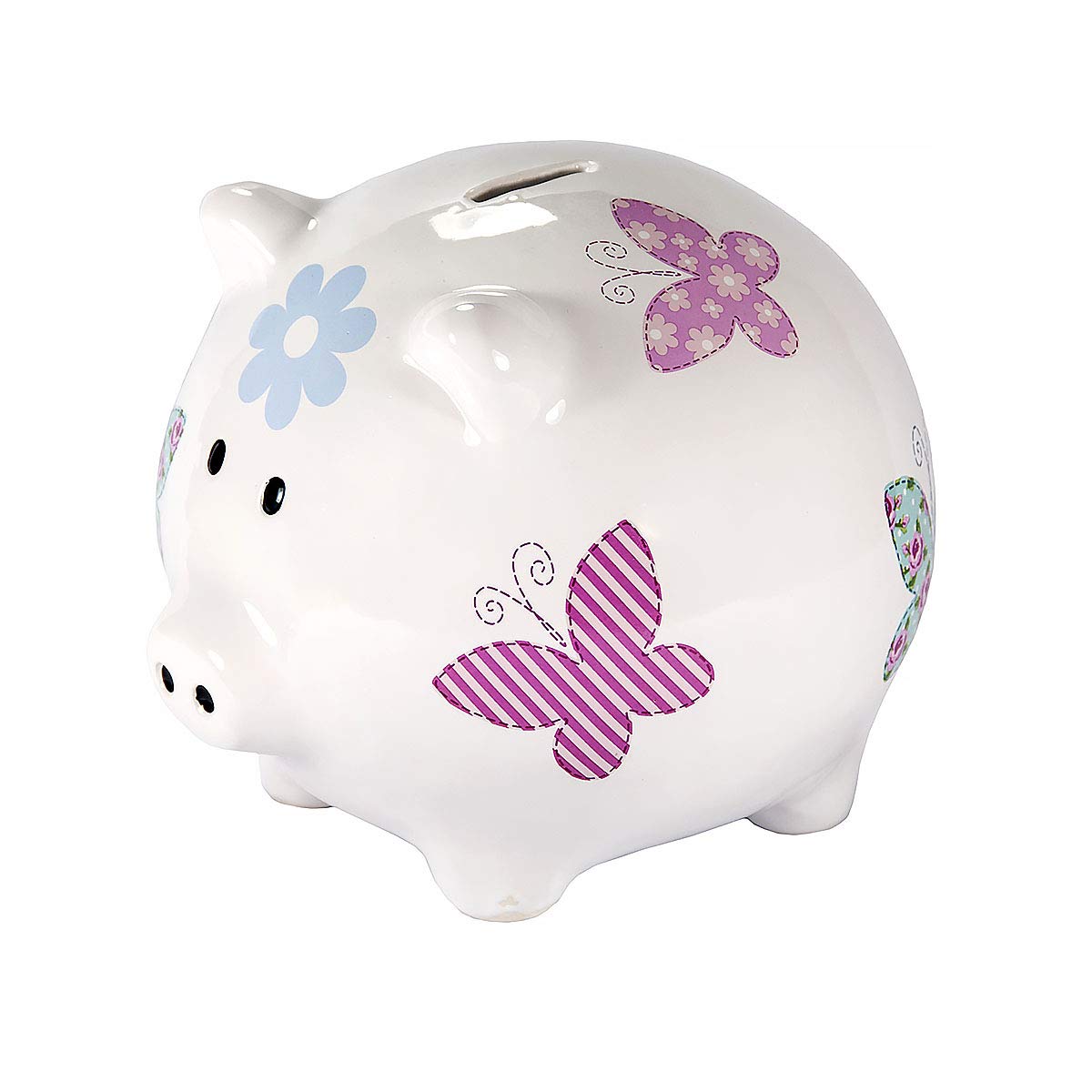 Piggy Bank for Kids Teens and Adults, Large White Pig Money Box with ...