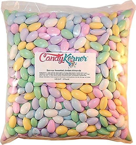 Amazon.com : Jordan Almonds Assorted Colors-Super Fine (Best) 5lb. Box ...