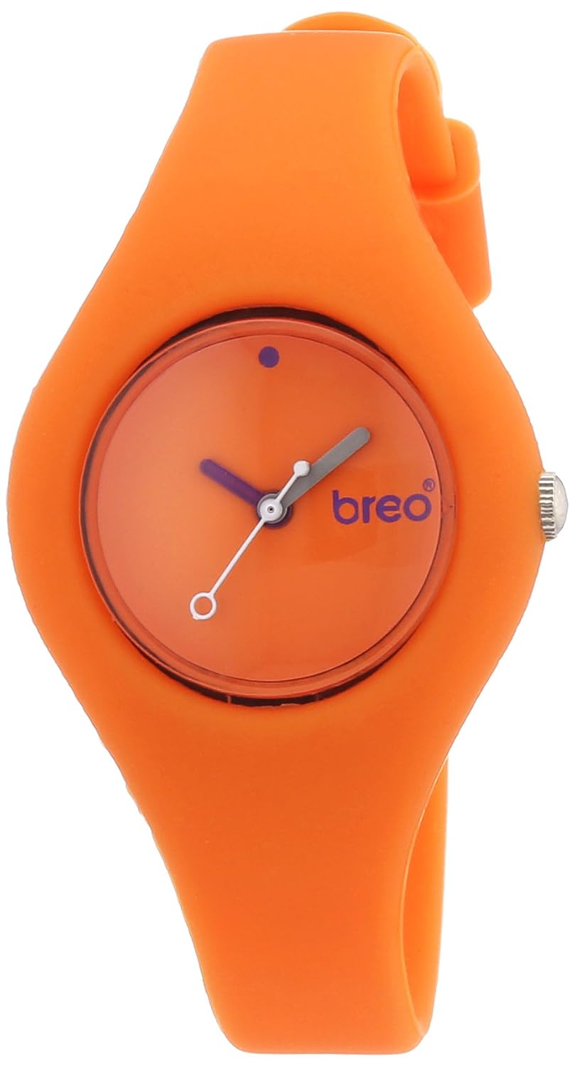 Breo Curve Women's Automatic Watch with Orange Dial Analogue Display ...