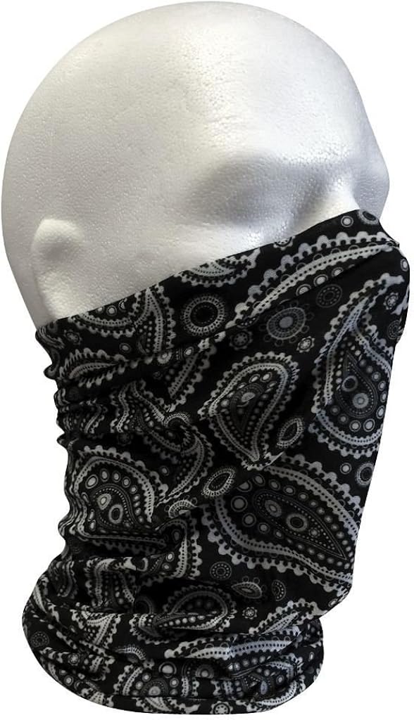 Tubular Neck Warmer & Snood Retro Paisley Biker Bandana Sports Head ...