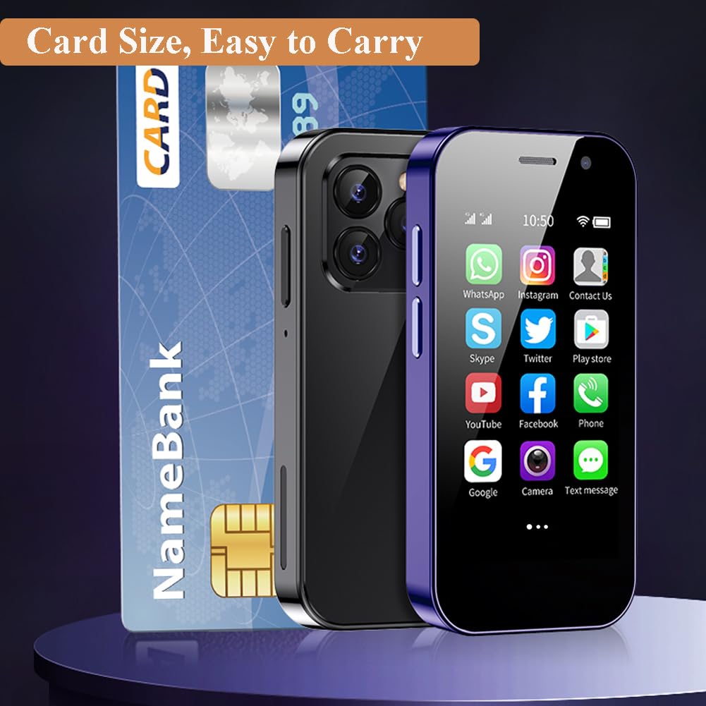 Mini 4G Smartphone Unlocked, 3.0 Inch Dual Sim Quad Core Mini Phone ...