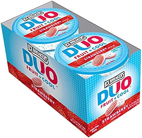 Ice Breakers Fruit & Cool Sugar Free Mints, Strawberry 8 ea, count 16 ...