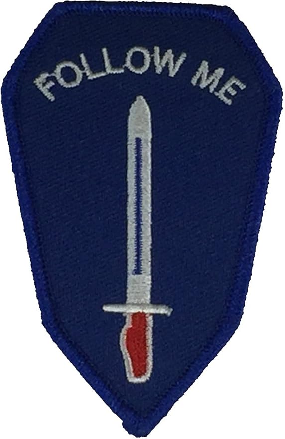 Amazon.com: US ARMY INFANTRY SCHOOL INSIGNIA FOLLOW ME Patch - Blue/Red ...