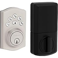 Kwikset Powerbolt 240 5-Button Keypad Satin Nickel Traditional Electronic Deadbolt Door Lock ...