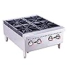 EASYROSE Gas Hot Plate 4 Burner Gas Stove 24" Commercial Stove Top ...