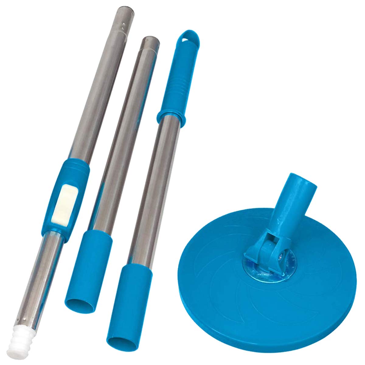 Primeway Stainless Steel Magic Spin Mop 2 Section Clip Lock Handle Rod ...