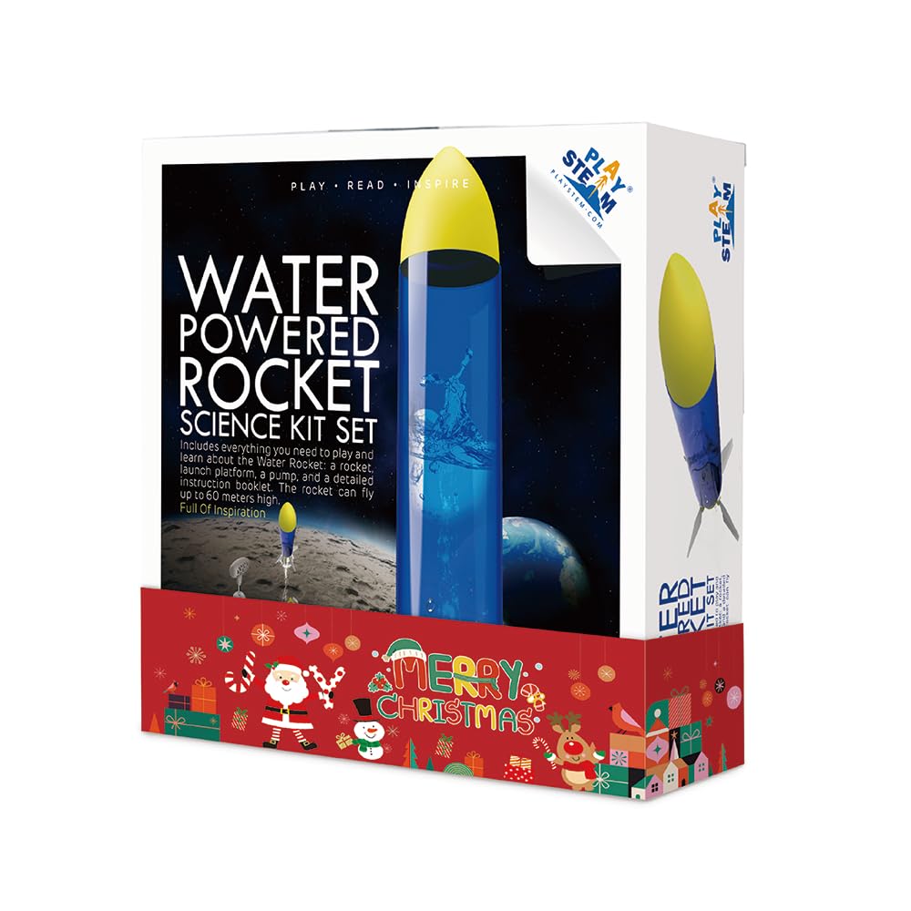PLAYSTEM Outdoor Water Powered Rocket Physics Learning Set-with Rocket ...