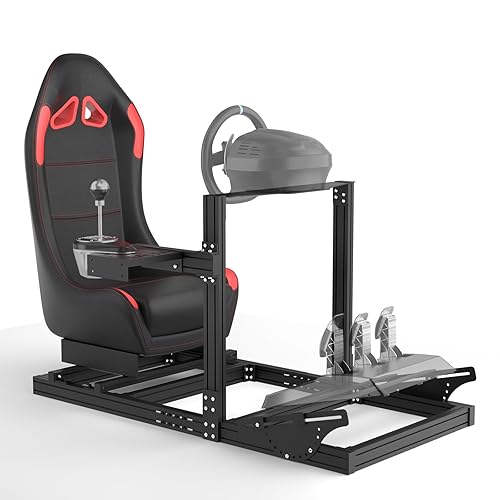 RACGTING Aluminum Profile Racing Simulator Cockpit with Seat for G29 ...